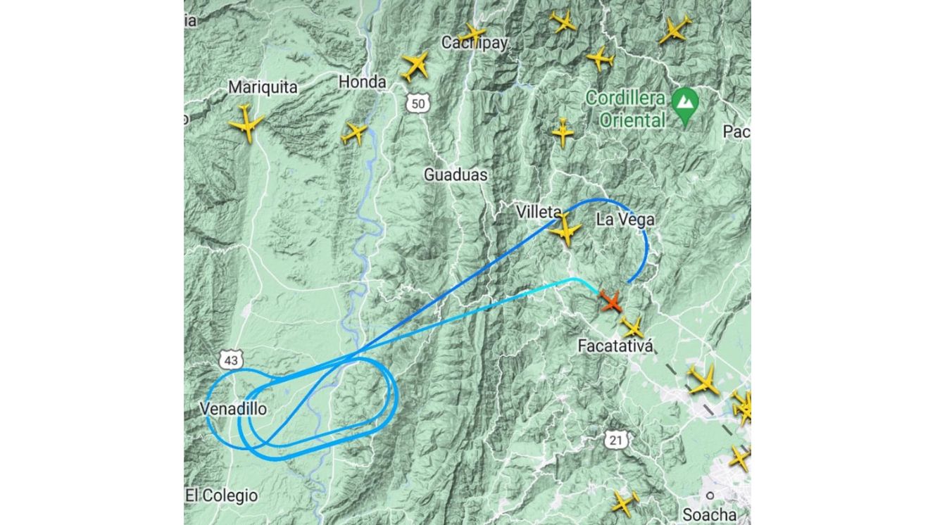 Avión declarado en emergencia sobrevoló por tres horas los aires del Tolima