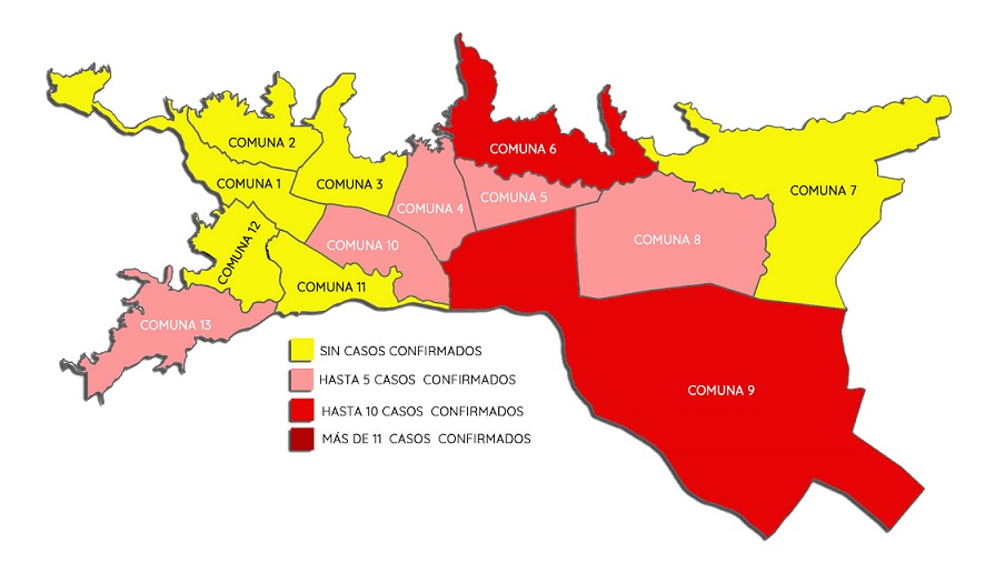 Este es el mapa del COVID-19 en Ibagué | Patrimonio Radial del Tolima ...